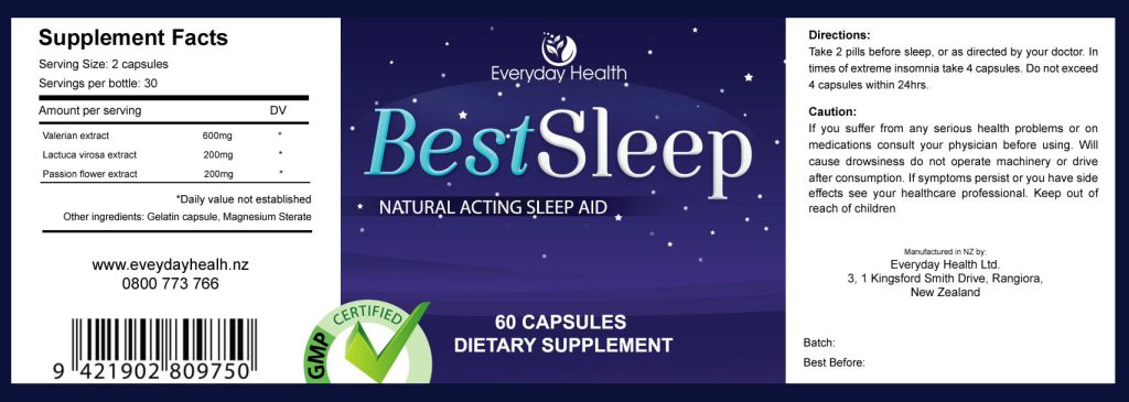 Best Sleep - 60 Capsules - When You Need To Sleep - NZ Made